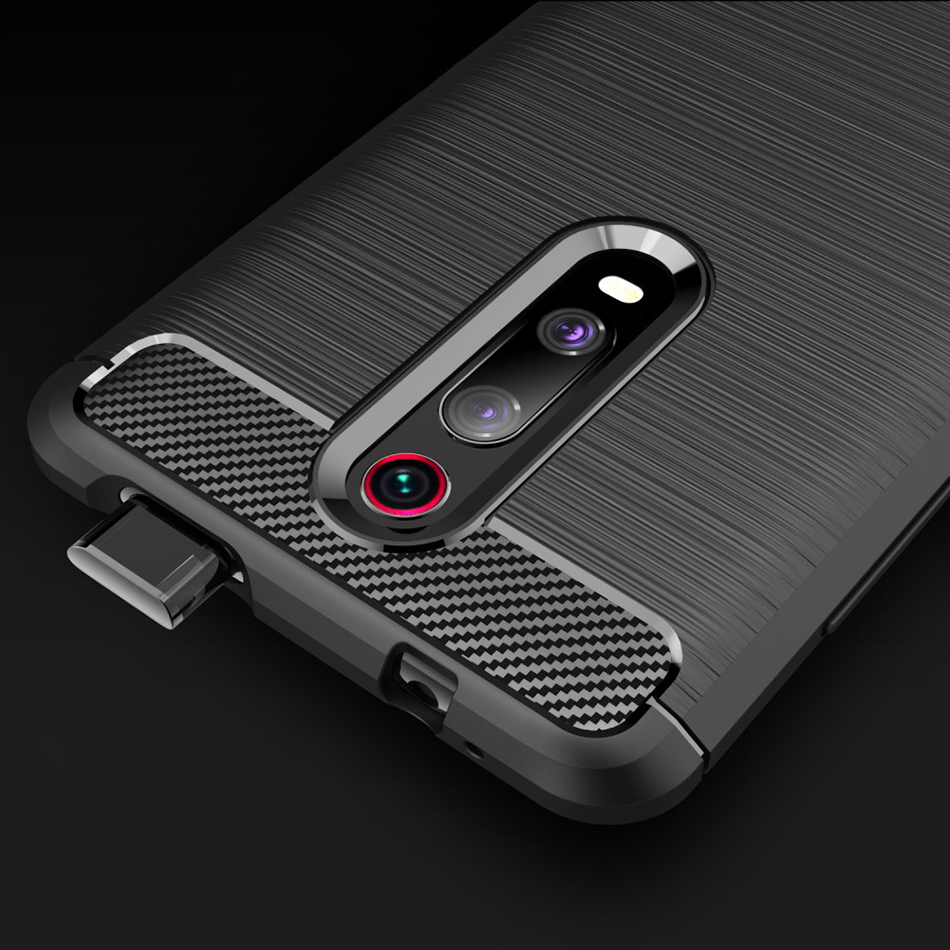 Flexi Slim Carbon Fibre Case for Xiaomi Mi 9T (Black)